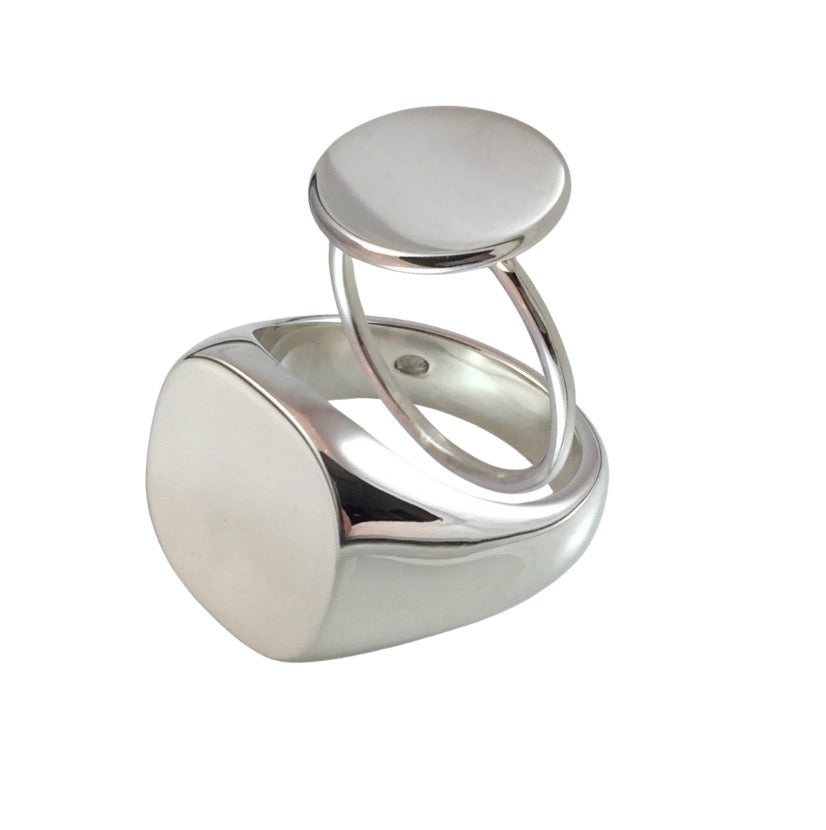 White Gold Signet Ring